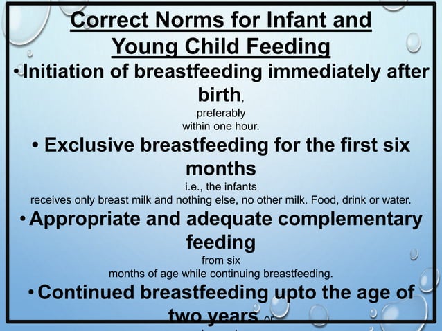 Infant and young child nutrition | PPTX