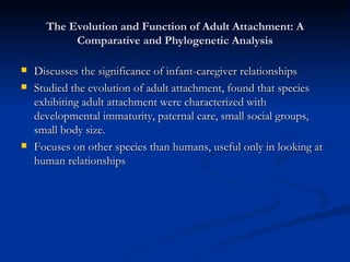 Infant Attachment Styles In Relation To Adult Romantic | PPT