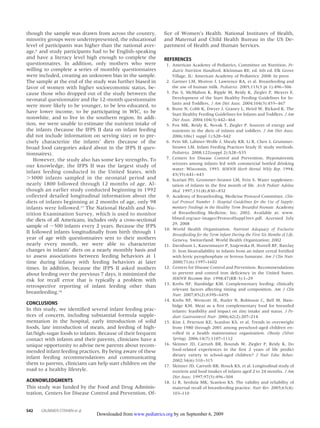 Infant Feeding And Feeding Transitions During The First Year Of Life | PDF