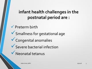 Infant Health Challenges in the Postnatal Period | PDF