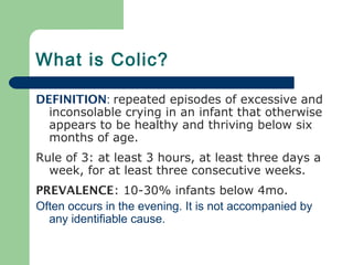 Infantile colic milind | PPT
