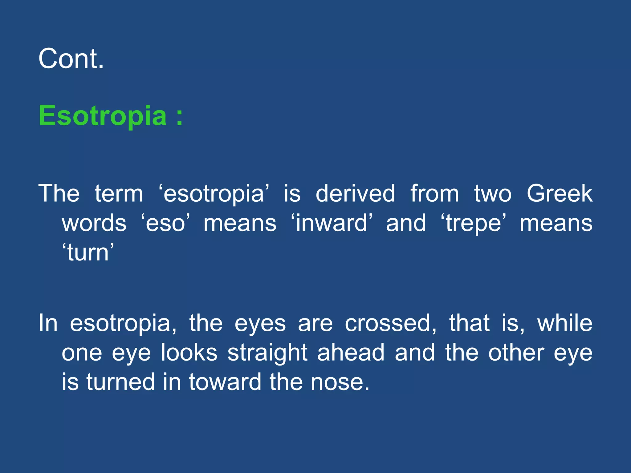 Infantile esotropia by dr adnan | PPTX