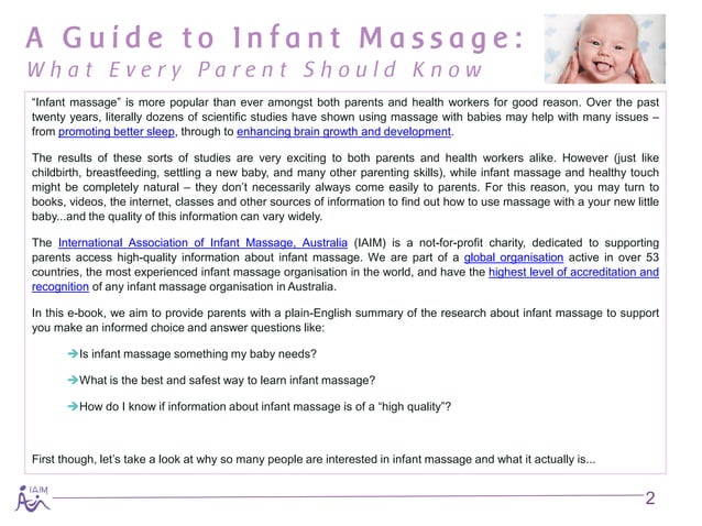 Infant Massage Guide for Parents | PDF