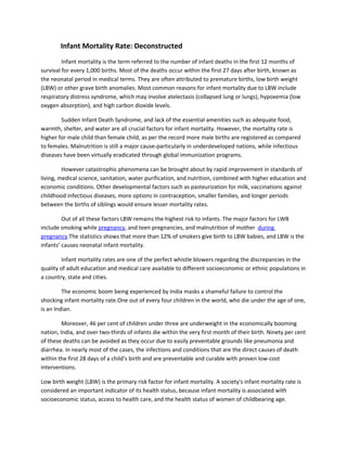 Infant mortality rate | PDF