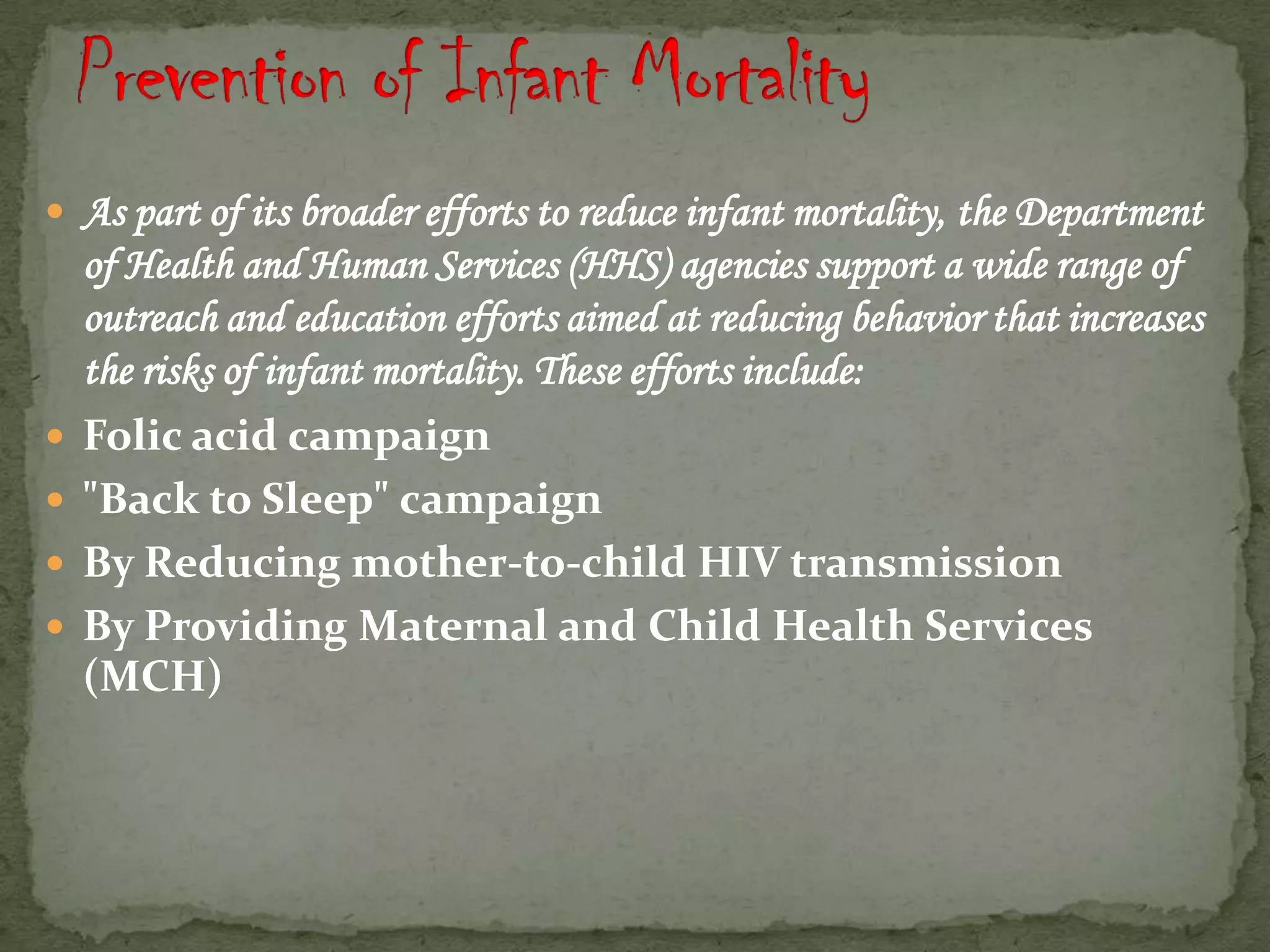 Infant mortality rate | PPT