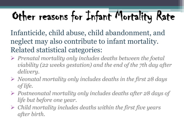 Infant mortality rate | PPTX