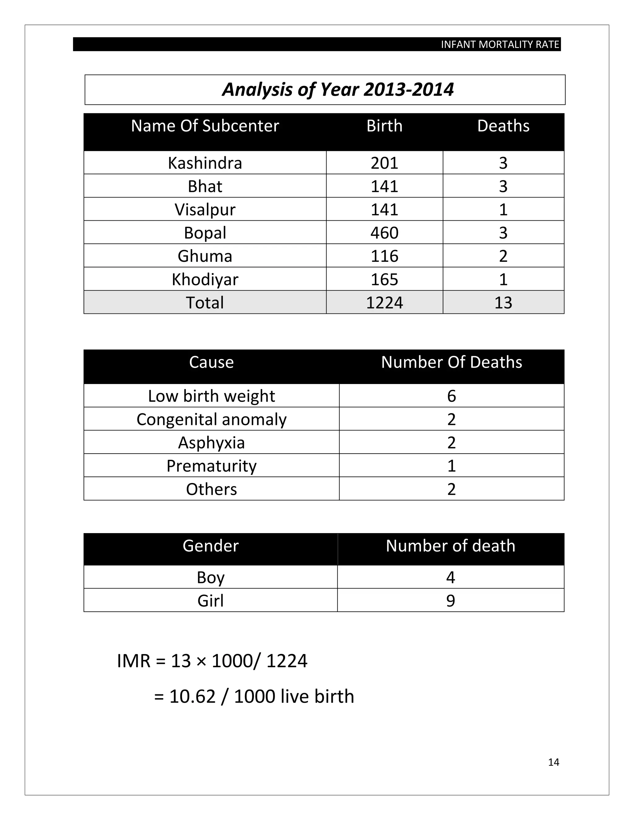 Infant mortality rate | PDF