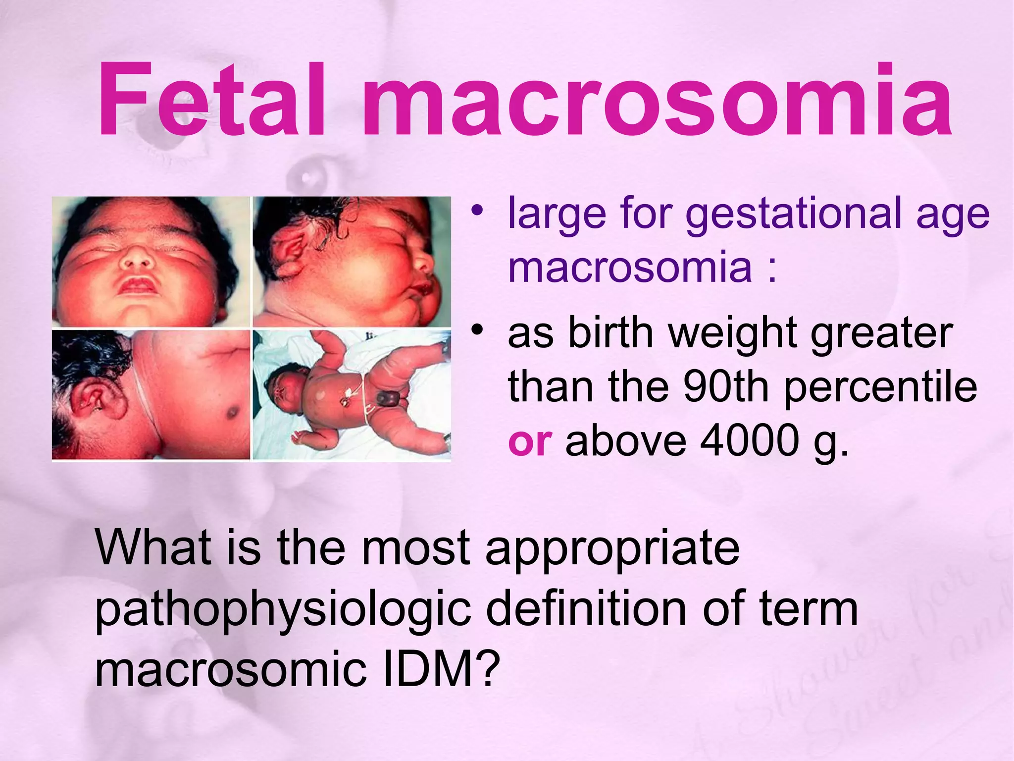 Infant of a diabetic mother | PPT