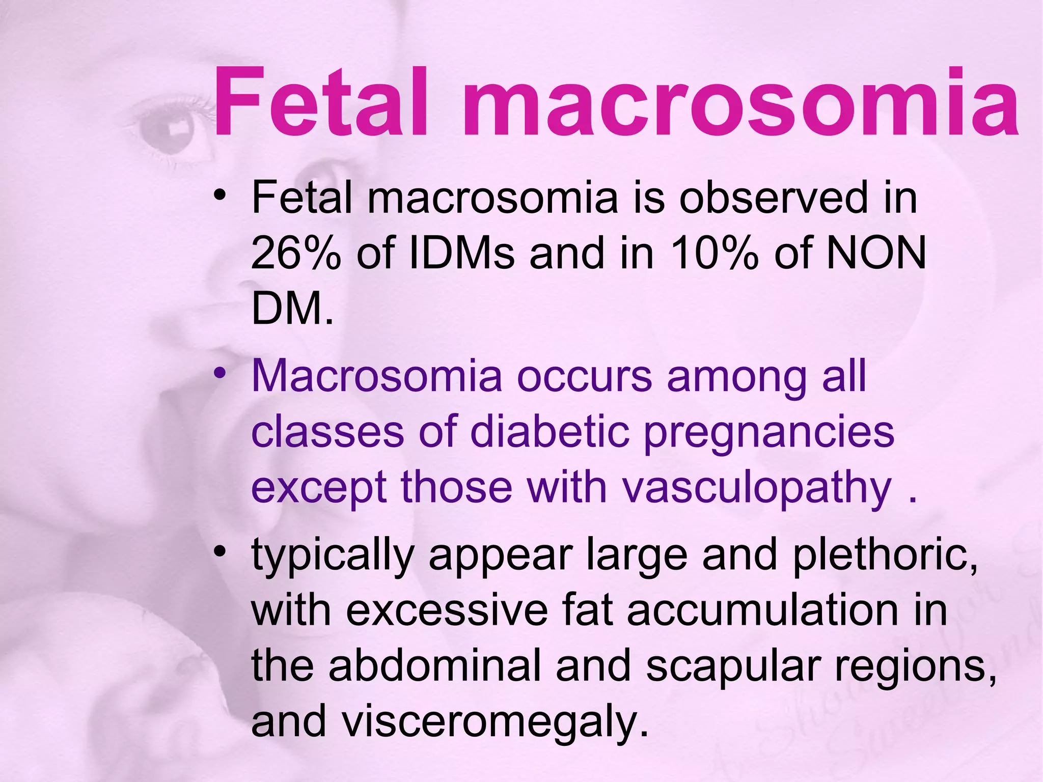 Infant of a diabetic mother | PPT