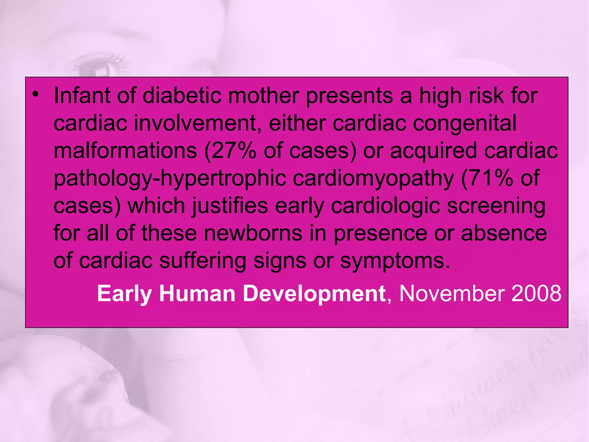 Infant of a diabetic mother | PPT