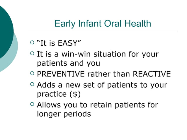 Infant oral health care program | PPT