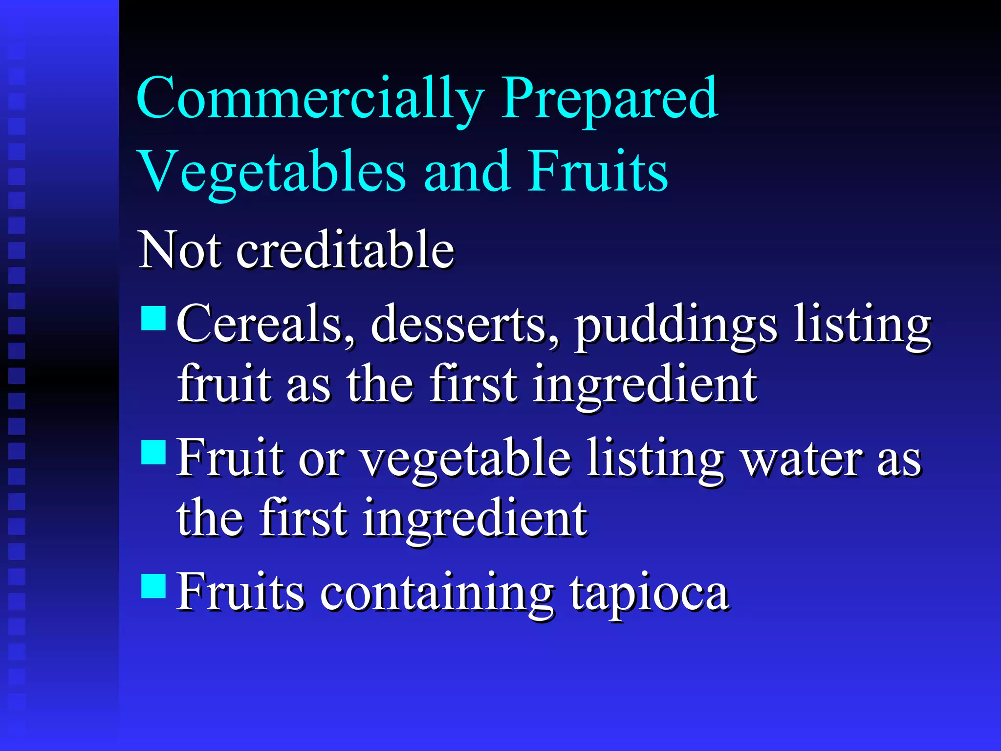 Child and Adult Care Food Program (CACFP | PPT