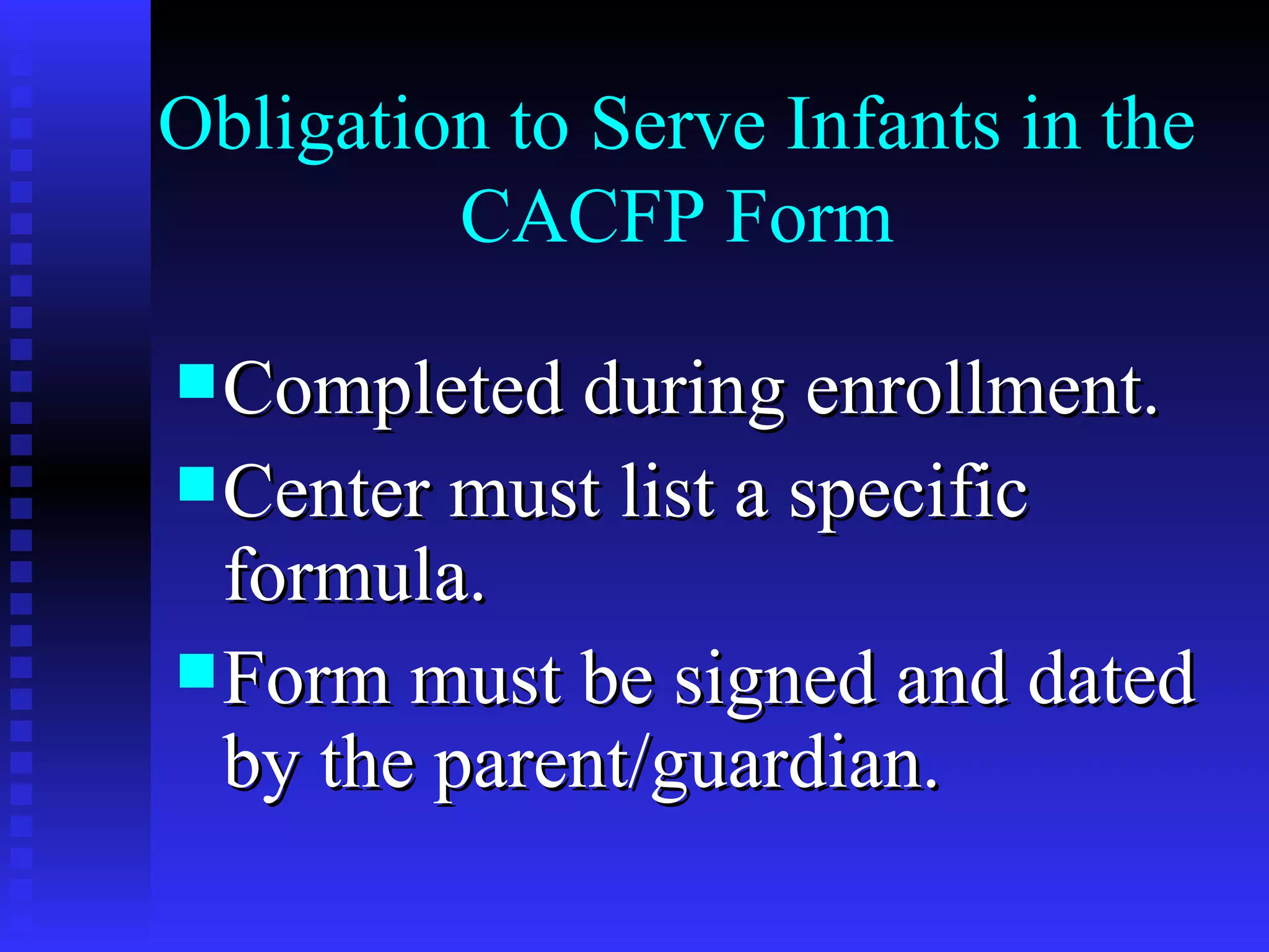 Child and Adult Care Food Program (CACFP | PPT