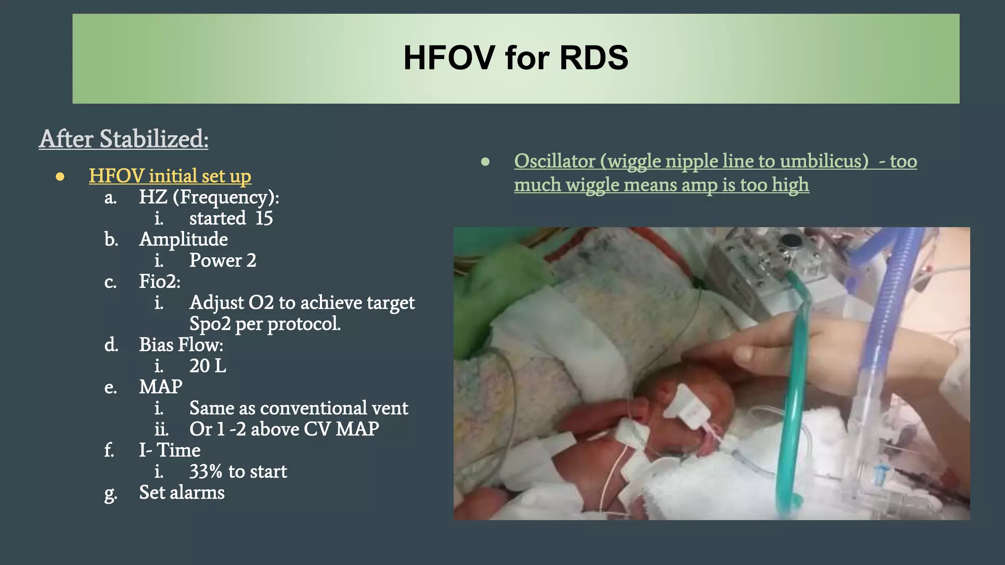 Infant respiratory distress syndrome PPV guideline