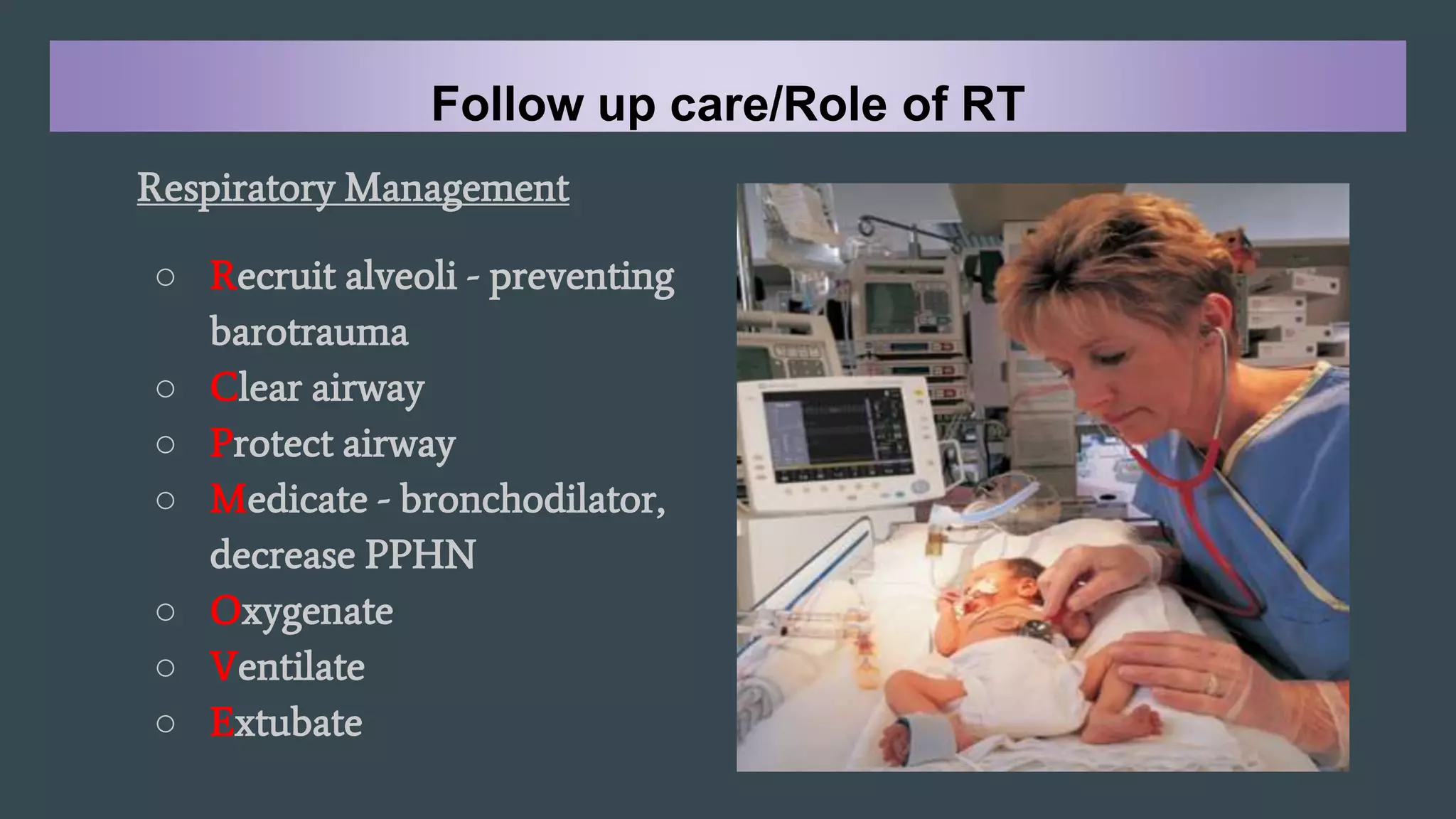 Infant respiratory distress syndrome PPV guideline