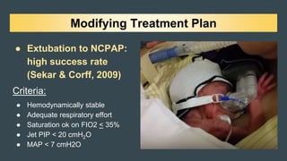 Infant respiratory distress syndrome PPV guideline