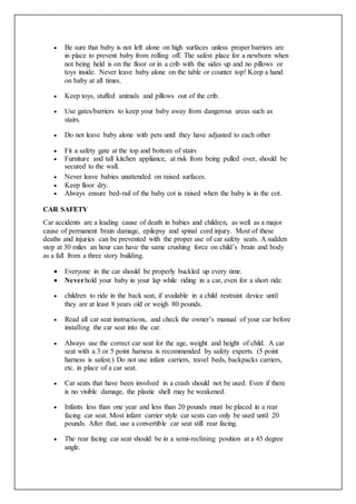 INFANT SAFETY AND PREVENTION OF ACCIDENTS | DOCX