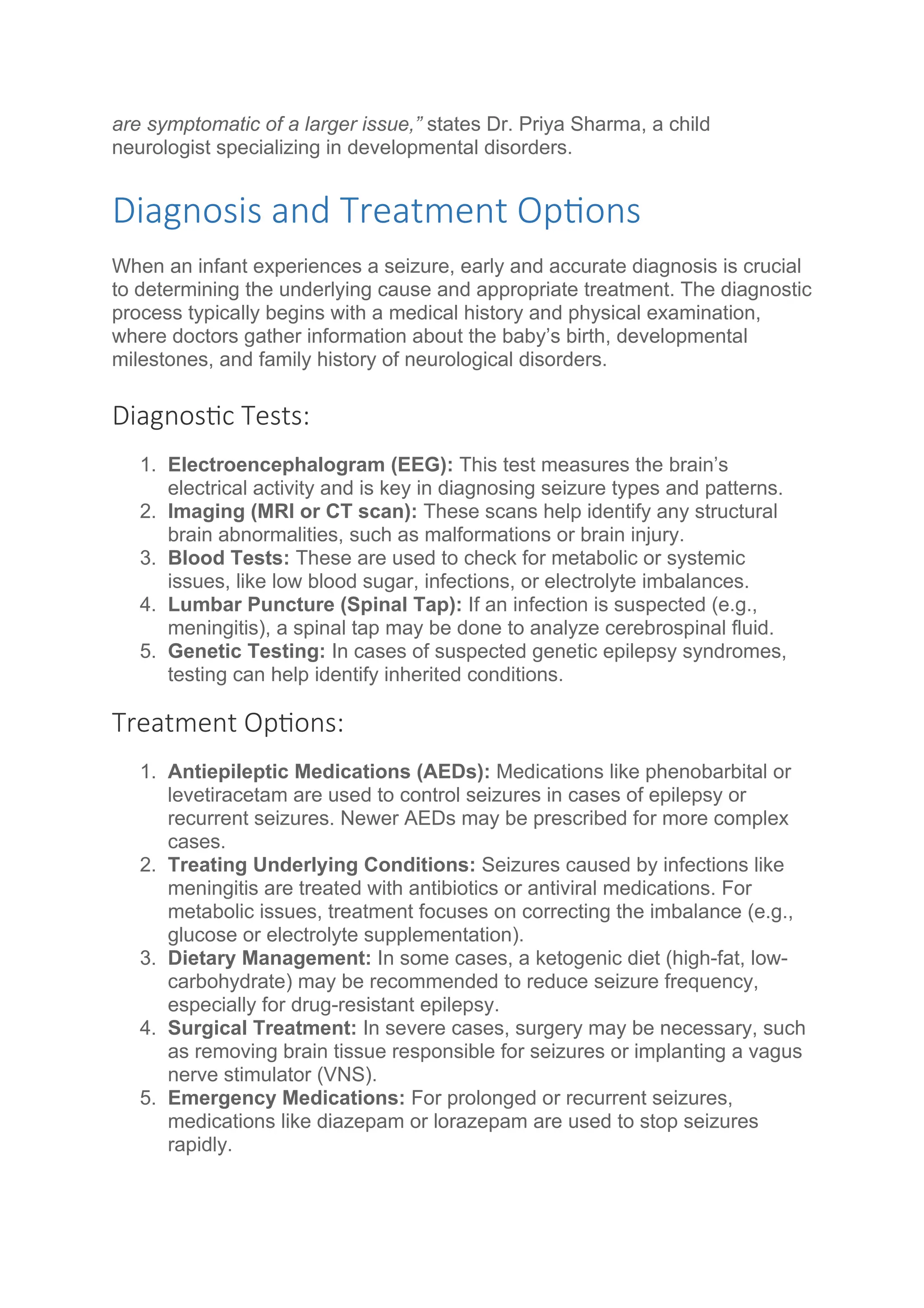 Infant Seizures: Key Symptoms and Causes | DOCX