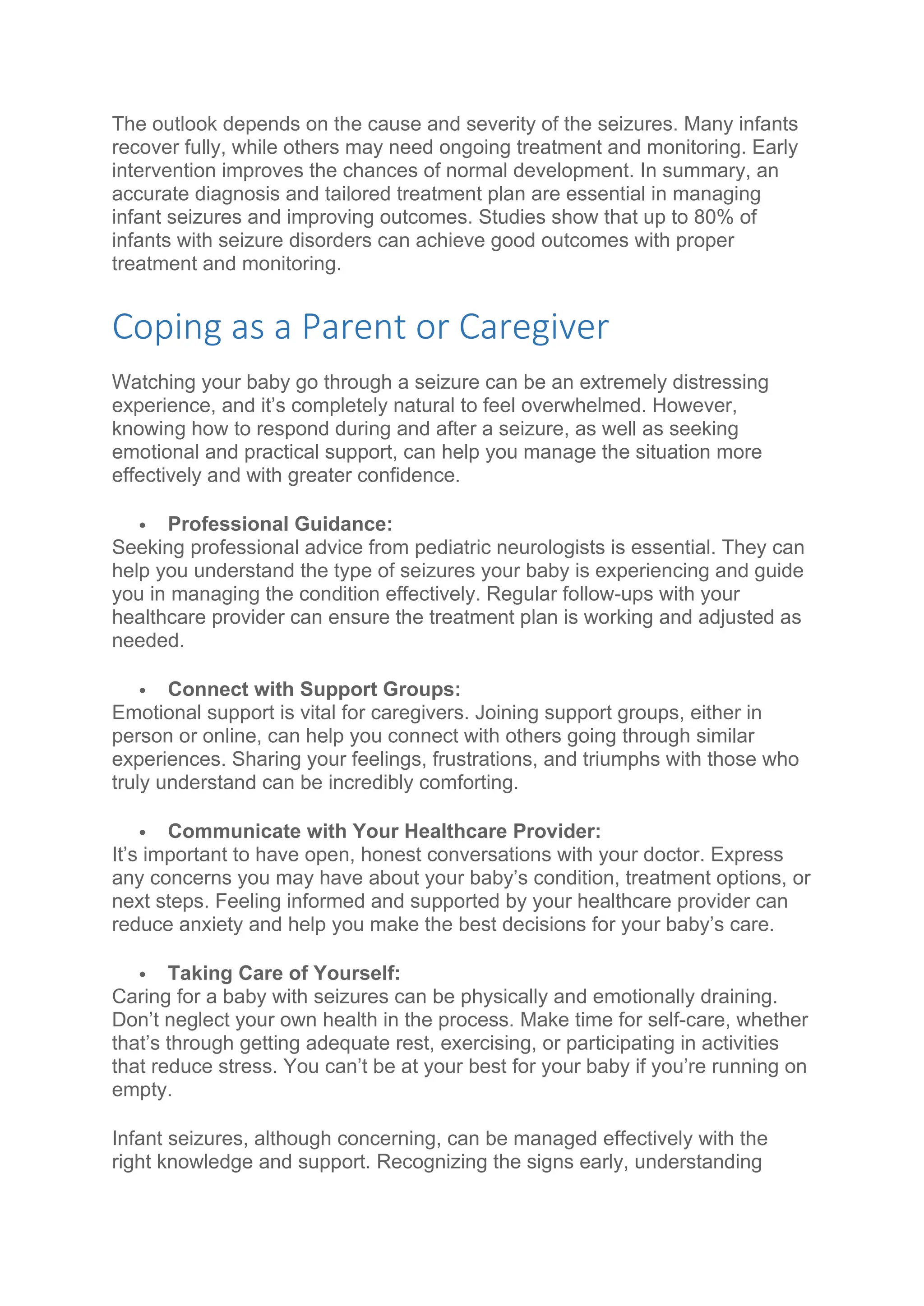 Infant Seizures: Key Symptoms and Causes | DOCX