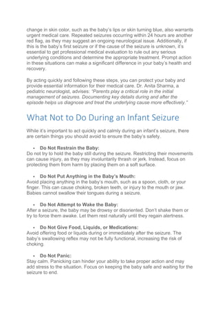 Infant Seizures: Key Symptoms and Causes | DOCX