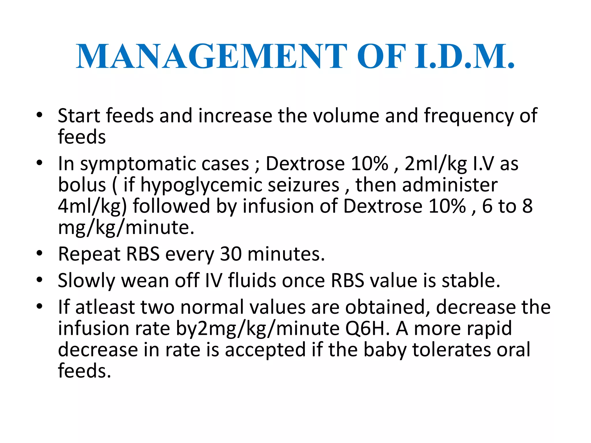 Infants of diabetic mothers ( IDM) | PPTX