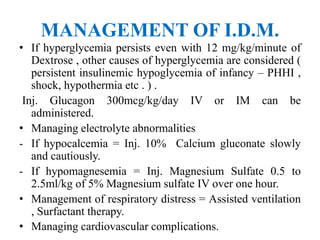 Infants of diabetic mothers ( IDM) | PPTX