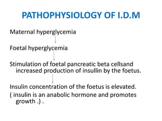 Infants of diabetic mothers ( IDM) | PPTX