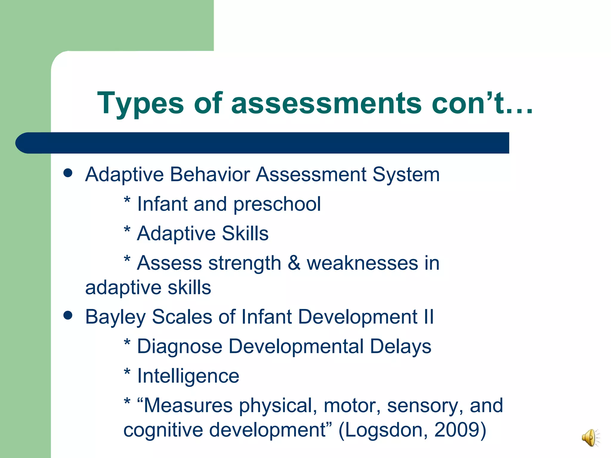 Infant Toddler Assessment | PPT