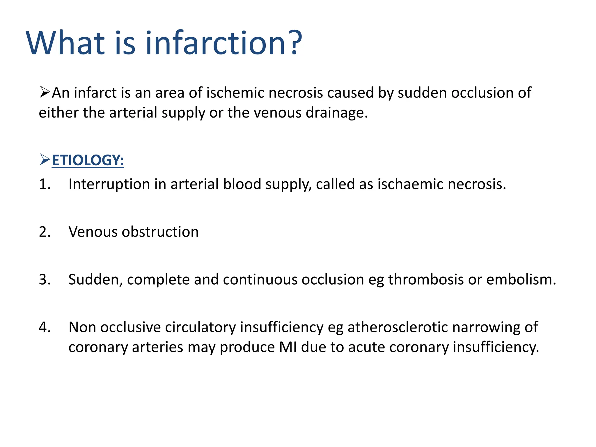 INFARCTION pathology medical students h | PPTX | Blood Disorders ...
