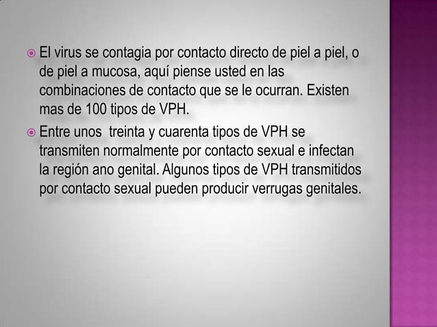 Infección por virus del papiloma humano (vph) | PPTX