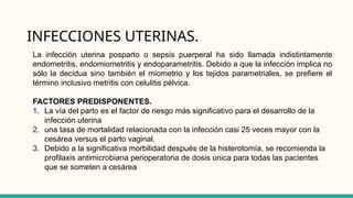 Infección puerperal definición clasificación tratamiento | PPTX