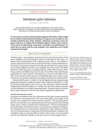 Infeccion by helicobacter pylori | PDF