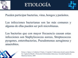 infeccion de piel y tejidos blandos basico | PPTX