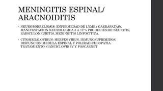 INFECCIONES DE LA COLUMNA Y LA MÉDULA ESPINAL.pptx