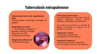 generalidades sobre tuberculosis r1 de medicina interna | PPTX