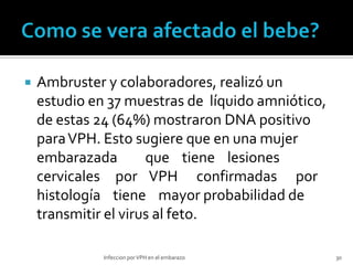 Infecciones por vph en el embarazo | PPTX