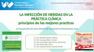 infeccion de las heridas, curación, manejo y tratamiento | PPTX
