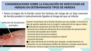 infeccion de las heridas, curación, manejo y tratamiento | PPTX