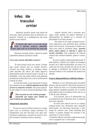 Infectiile tracului urinar | PDF
