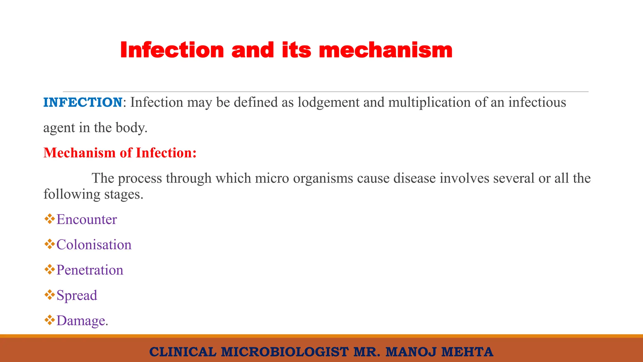 Infection.pptx Manoj Mahato Clinical Micro | PPTX