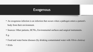 Infections: Types, Sources, Routes and Spread of Infectious diseases.pptx