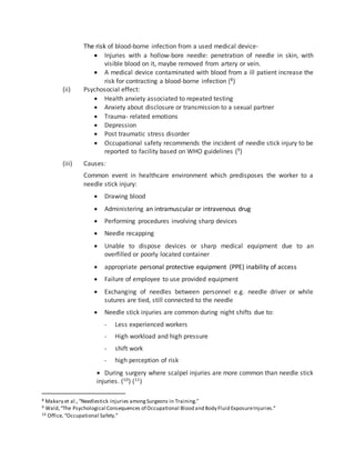 Postexposure prophylaxis after needle sticks injury | DOCX