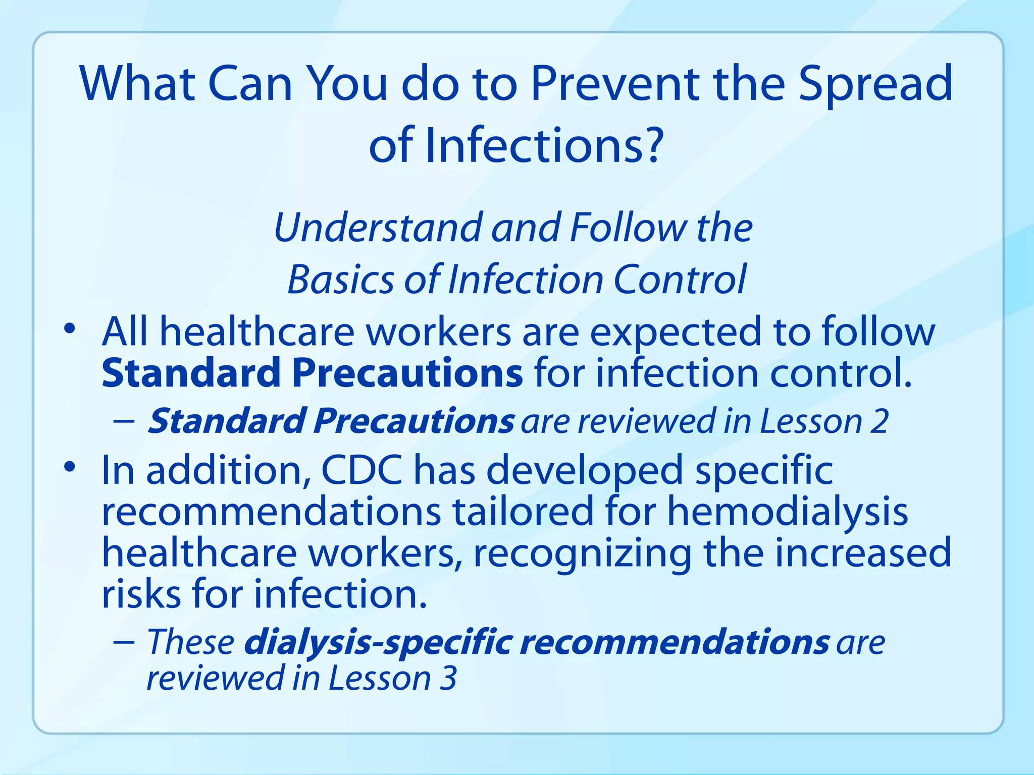 Infection prevention-dialysis-settings | PPT