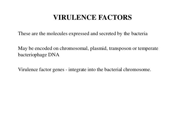 Infection and bacterial virulence factors