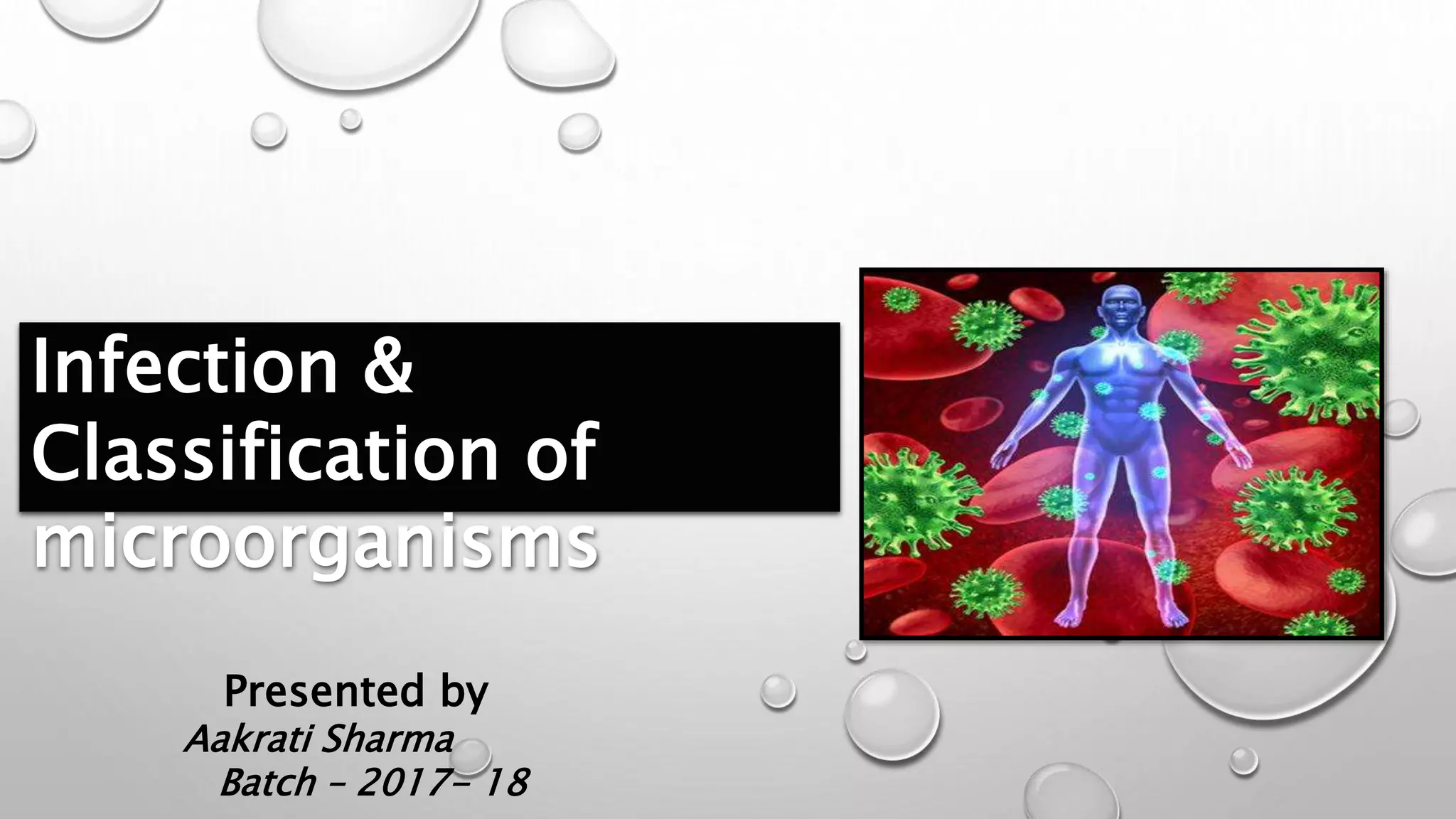 Infection & Classification of microorganisms.pptx
