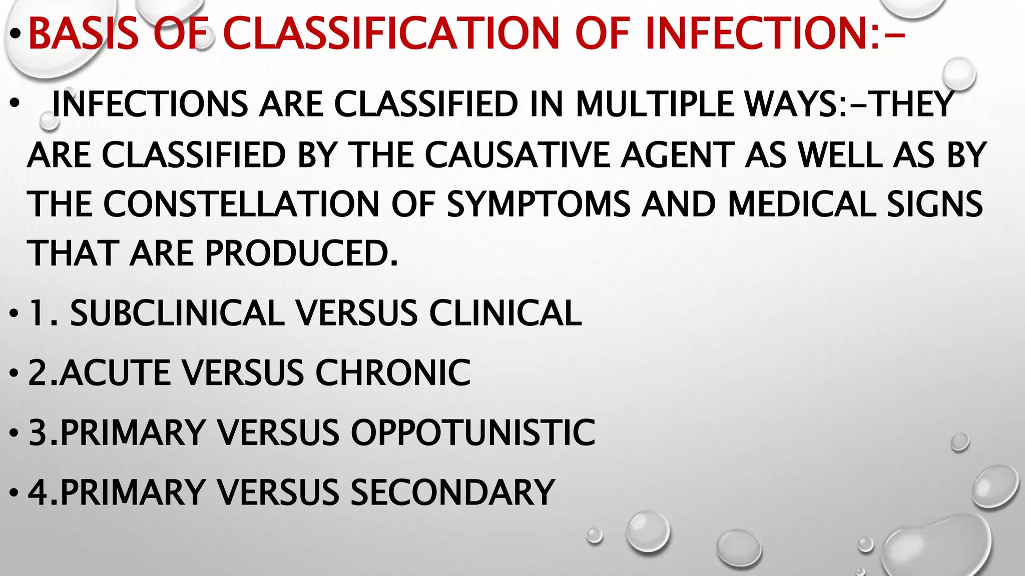 Infection & Classification of microorganisms.pptx