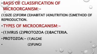 Infection & Classification of microorganisms.pptx