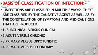 Infection & Classification of microorganisms.pptx
