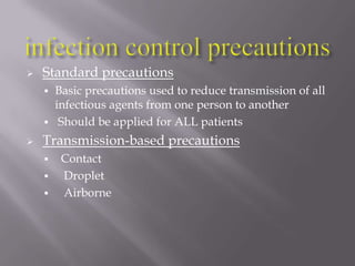 standard precautions for infection control measures by Ahmed elashry | PPTX