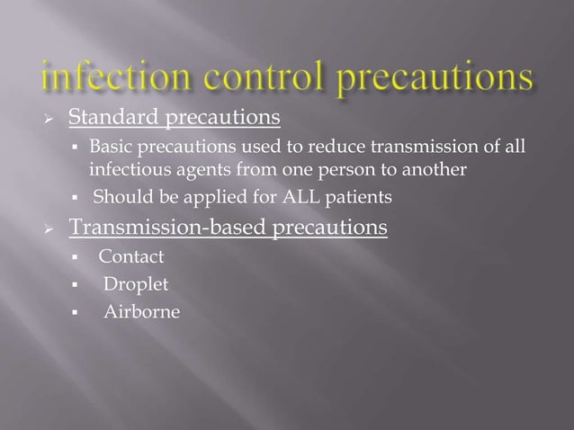 standard precautions for infection control measures by Ahmed elashry | PPTX